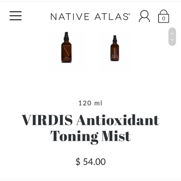 NATIVE ATLAS | Skincare | Native Atlas Virdis Antioxidant Toning Mist 4fl Oz New In Box | Poshmark